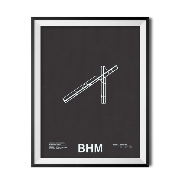 BHM: Birmingham–Shuttlesworth International Airport Screenprint – NOMO ...