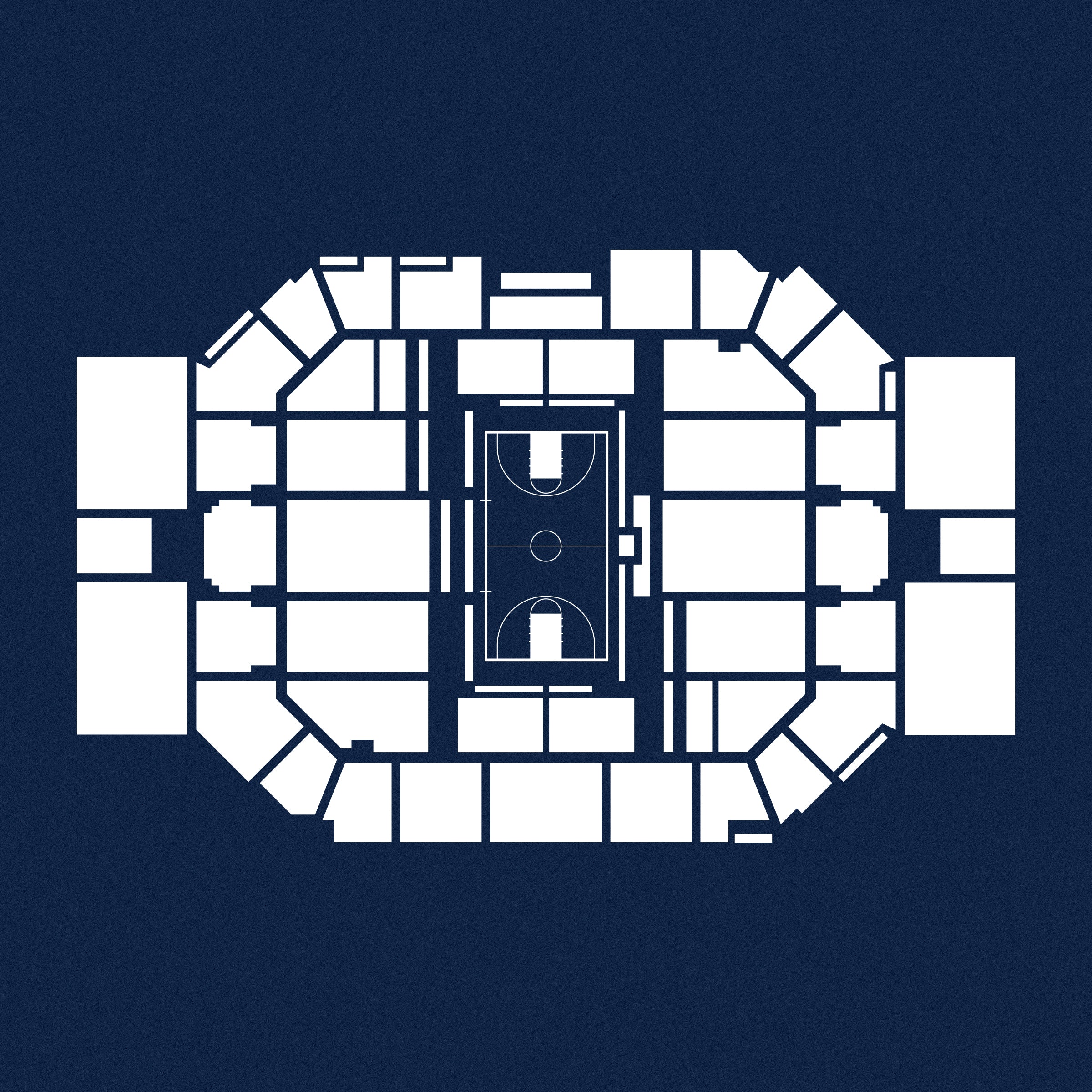 Hinkle Fieldhouse Foil Stamp Print – NOMO Design