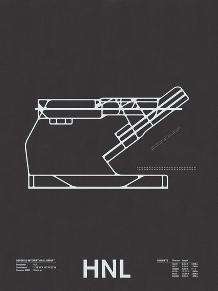 HNL: Honolulu International Airport Screenprint – NOMO Design
