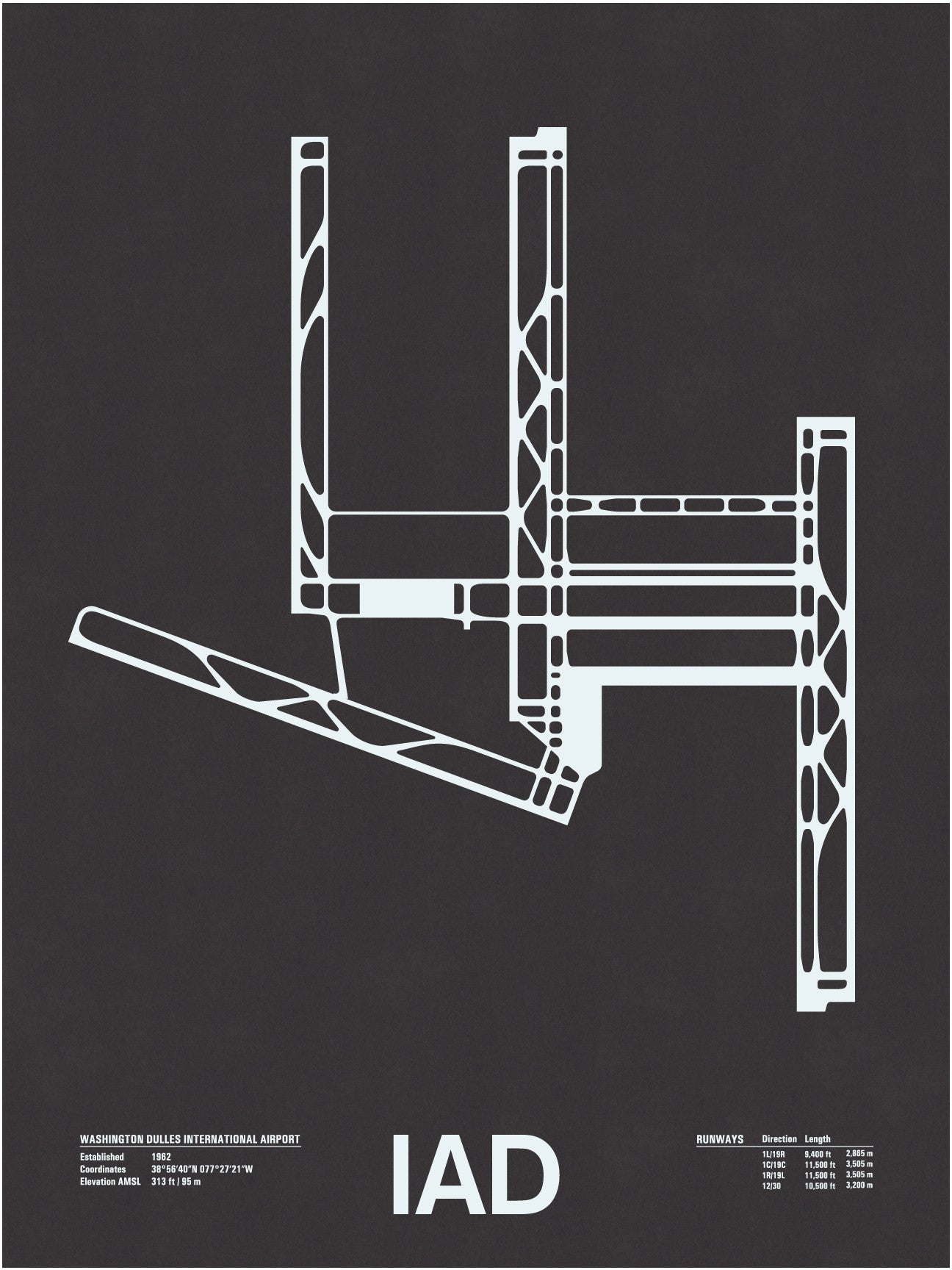 IAD: Washington Dulles International Screenprint – NOMO Design