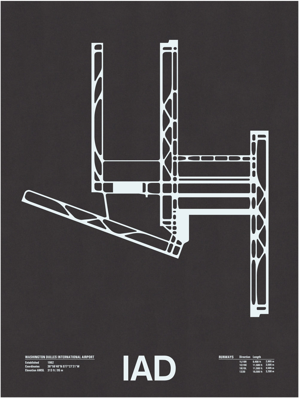 IAD: Washington Dulles International Screenprint – NOMO Design