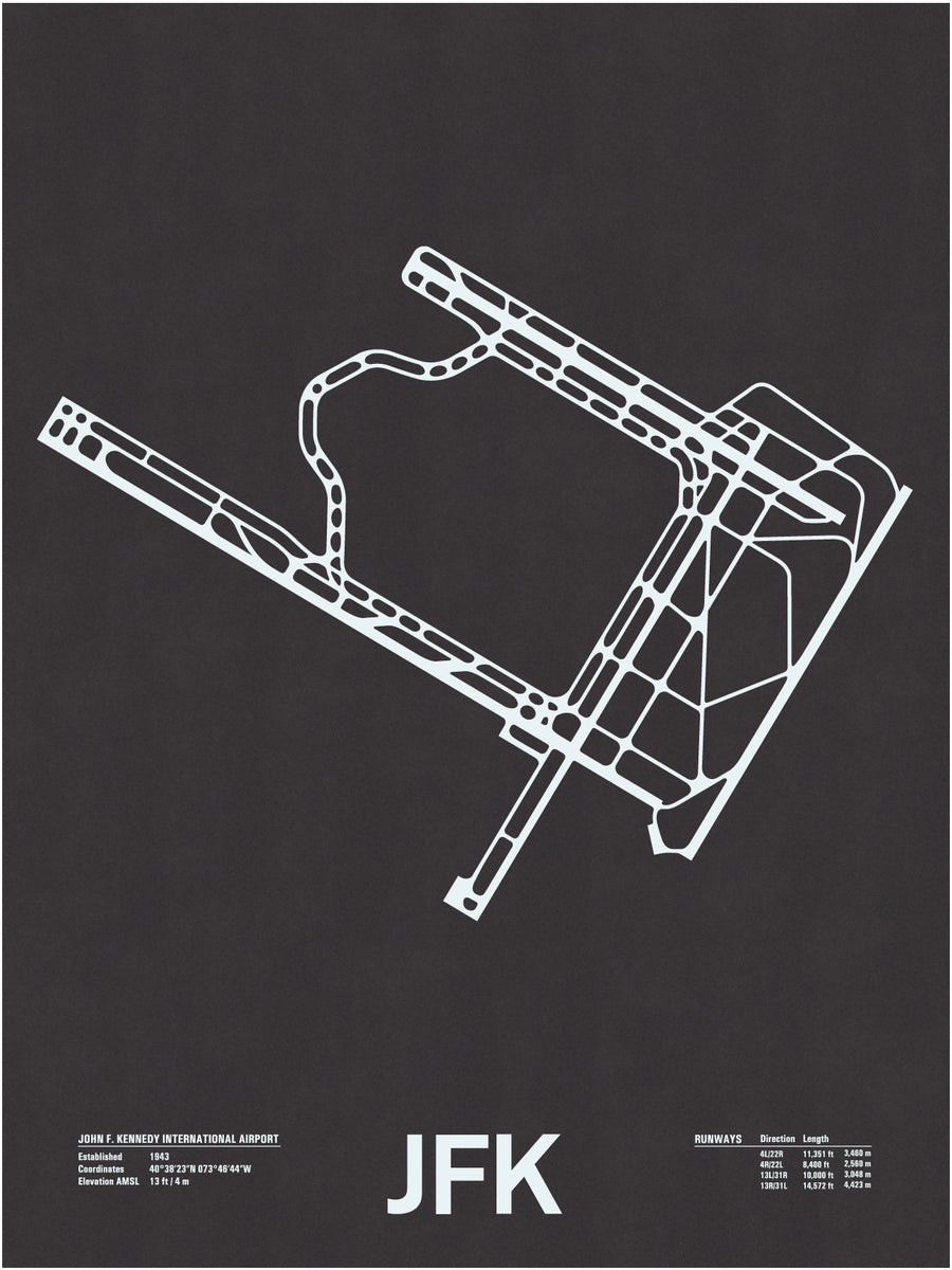 JFK: John F. Kennedy International Airport Screenprint – NOMO Design