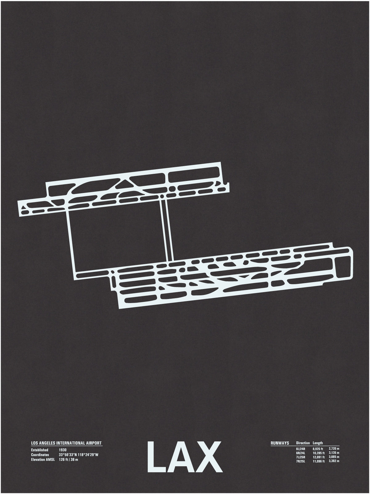 LAX: Los Angeles International Airport Screenprint – NOMO Design