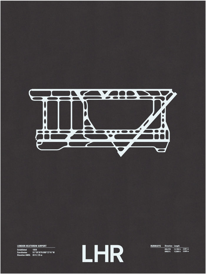 LHR: London Heathrow Airport Screenprint – NOMO Design