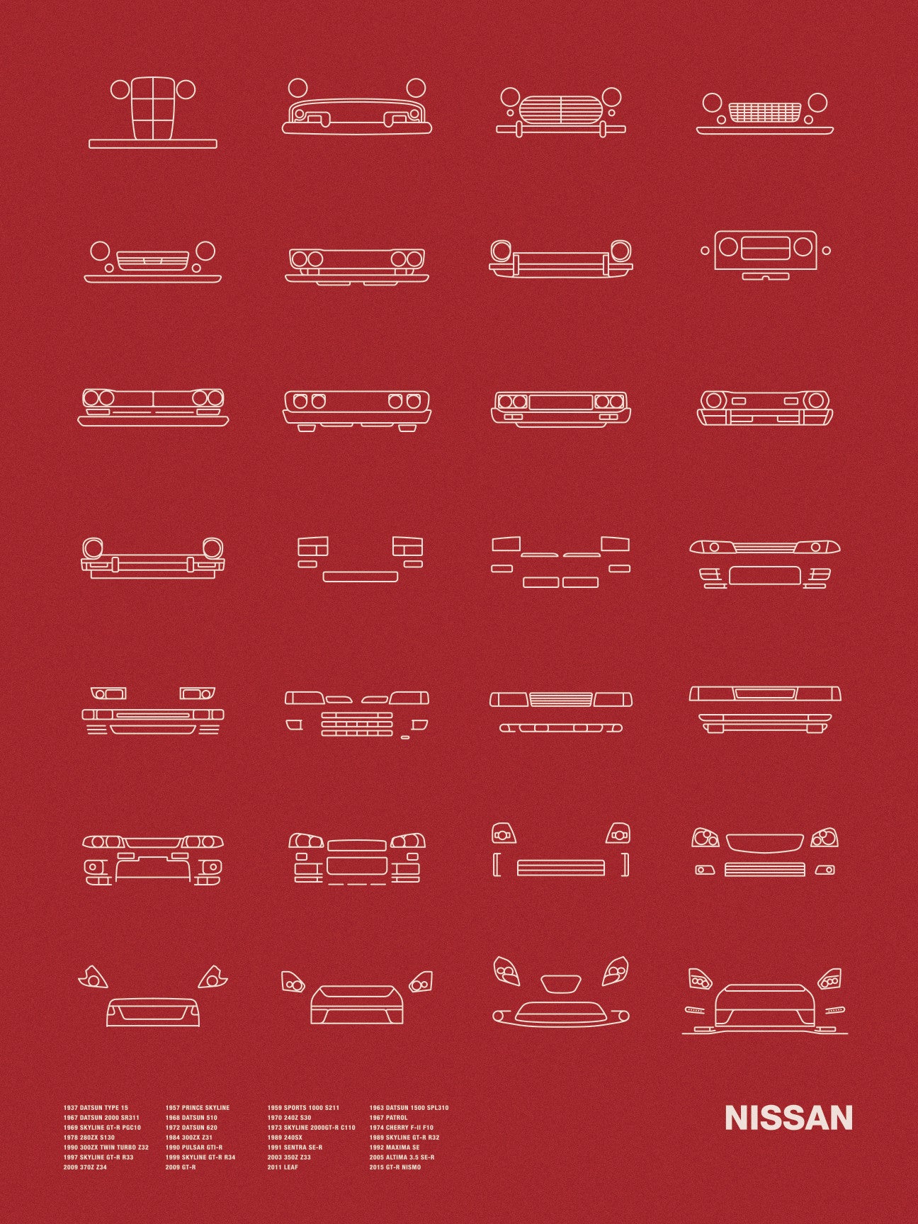 Auto Icon Screen Print Series: Nissan – NOMO Design