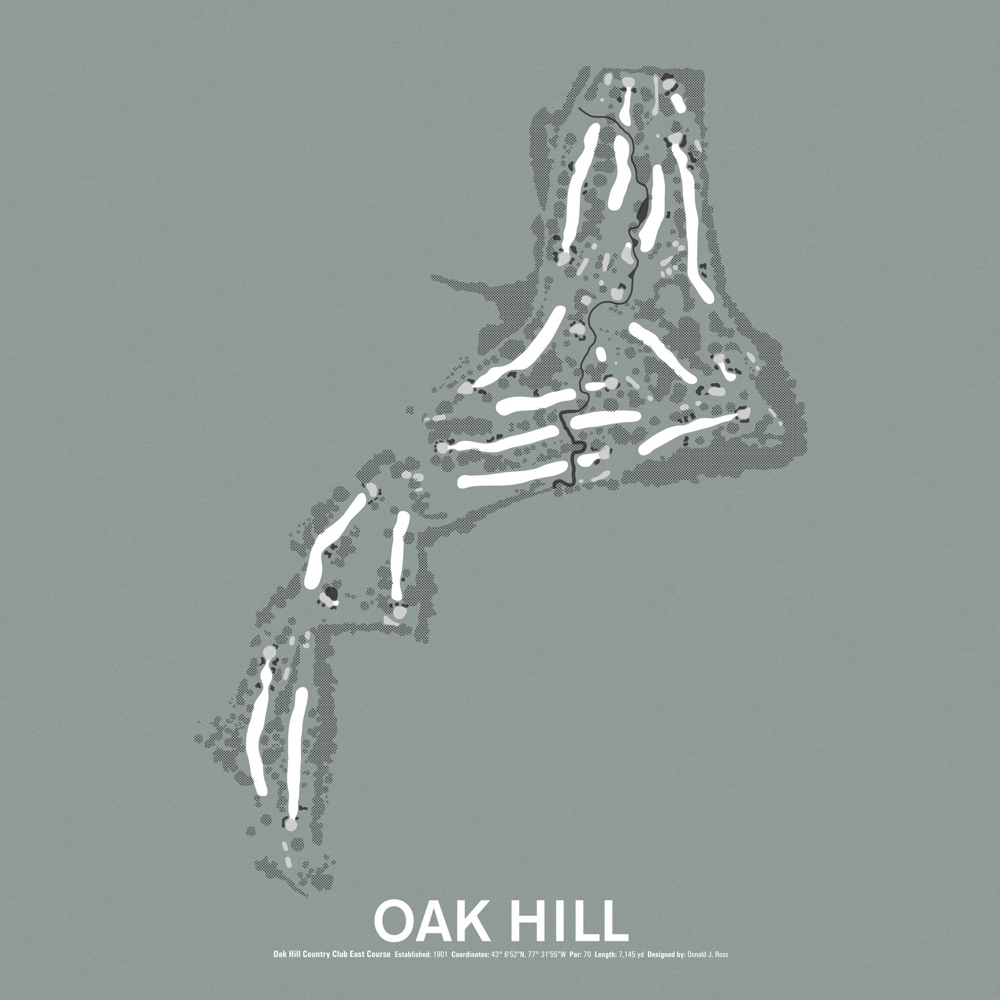 Oak Hill Country Club East Course Screenprint – NOMO Design