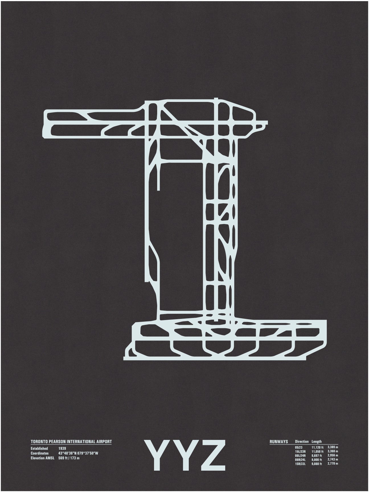 YYZ: Toronto Pearson International Airport Screenprint – NOMO Design